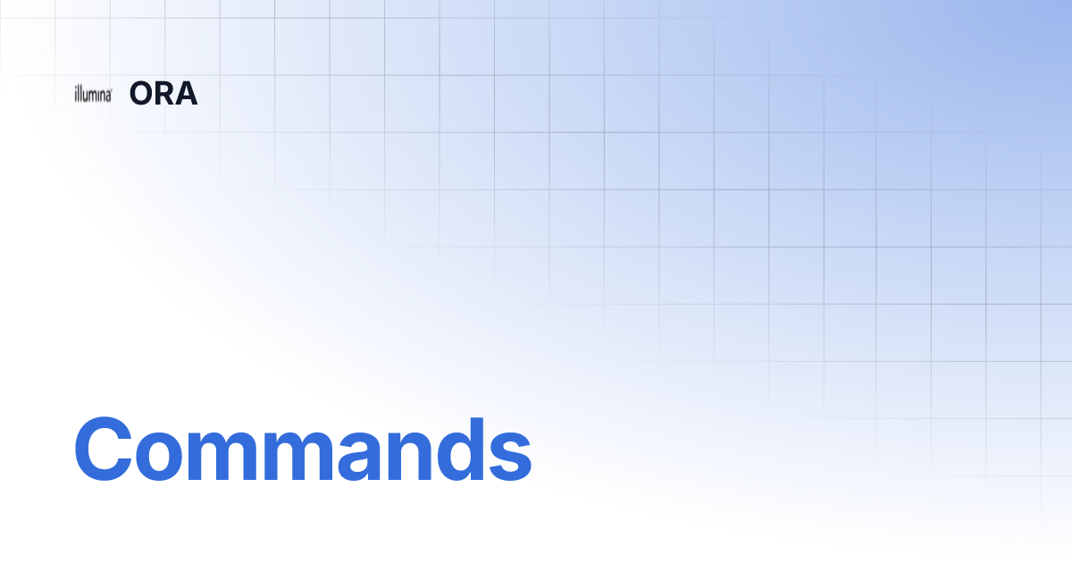 Commands | ORA