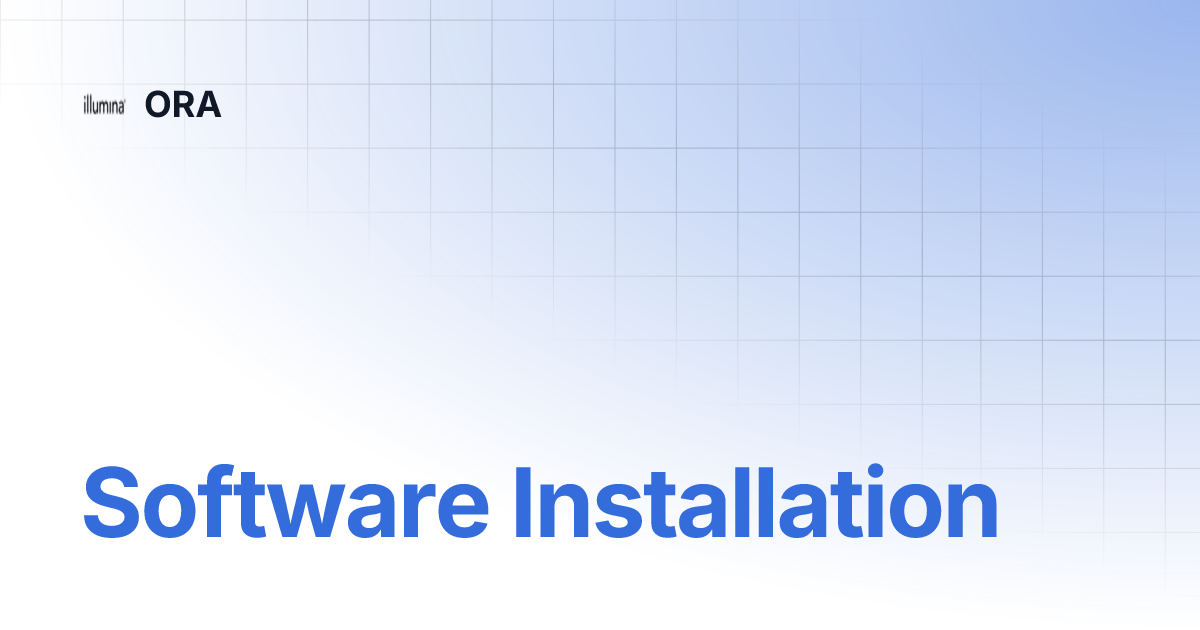 Software Installation | ORA